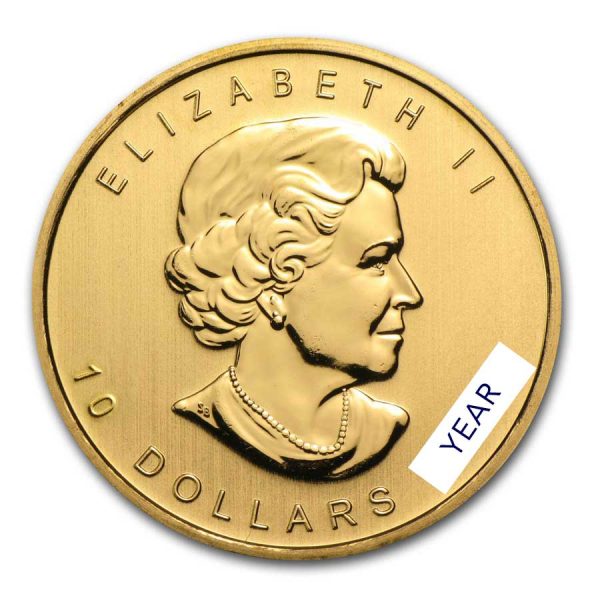 Prior Years Canadian Maple Leaf Gold Coin 1/4oz - GoldSilver Central ...