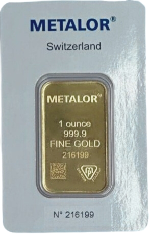 Metalor Minted Gold Bar 1oz - GoldSilver Central Pte Ltd