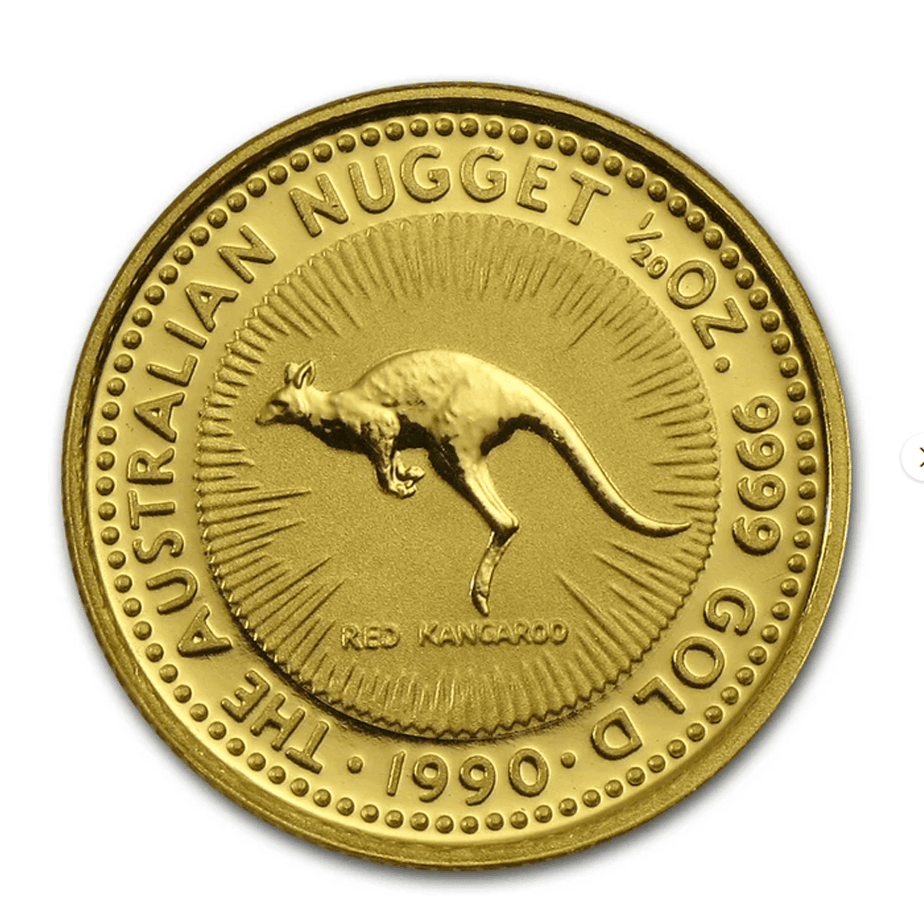 1990 Australian Nugget Gold Coin 1/20oz - GoldSilver Central Pte Ltd