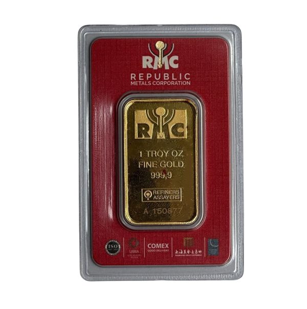 Republic Metals Corporation Gold Bar 1oz - GoldSilver Central Pte Ltd