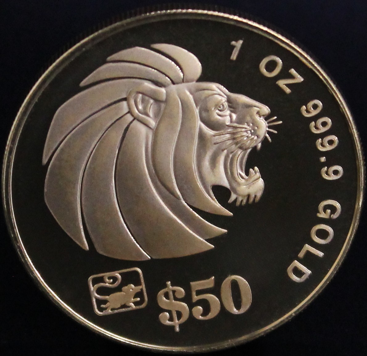 1996 Singapore Lion (Lunar Rat Privy) Gold Coin 1oz - GoldSilver ...